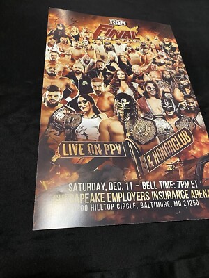 Autographed Poster Of Silas Young The Last Real Man! ROH AEW TNA WWE ...