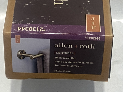 Allen + Roth Latitude 2 18-in Brushed Bronze Wall Mount Single Towel ...