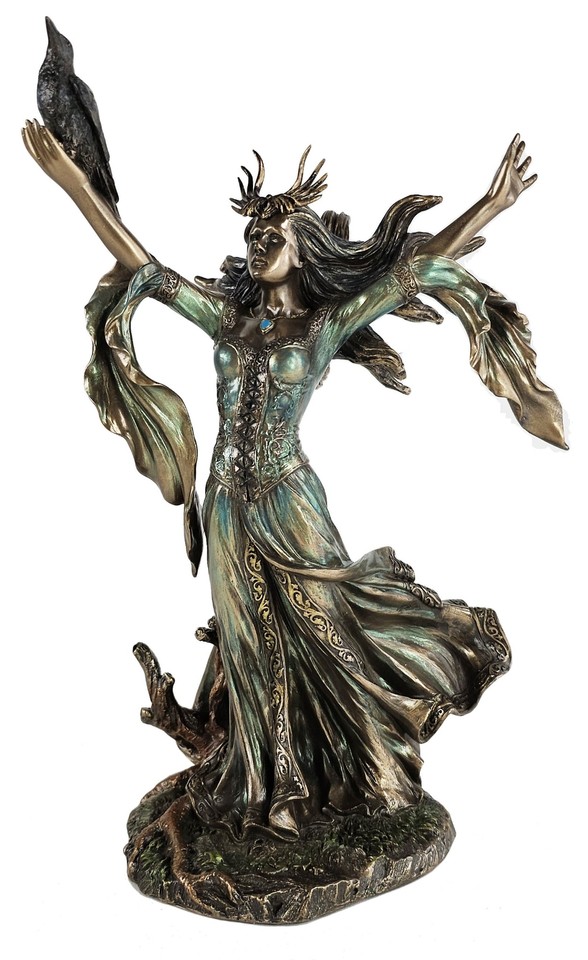 10" Morgan le Fey Morgana Arthurian Legend Enchantress Antique Bronze ...