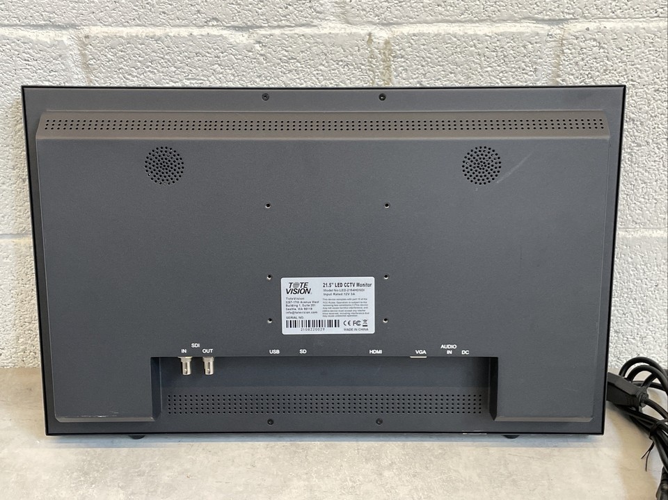 Tote Vision 21.5" HDMI/SDI LED - Backlit LCD Monitor Screen - CCTV LED ...