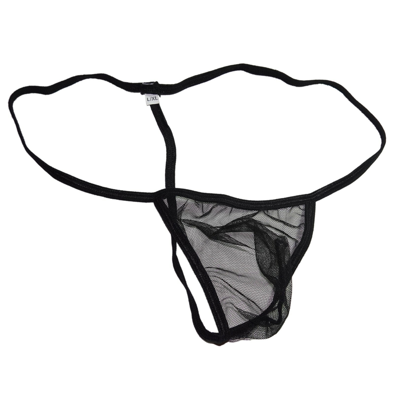 G344 G3447 Mens Pouch String Thong Low Rise T Back C-thru Mesh Fishnet ...