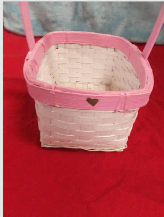 Wicker Handle Decorative Basket Decor Hearts | eBay