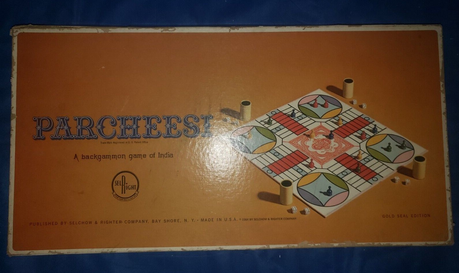 1964 Vintage Parcheesi Board Game Gold Seal Edition Wooden Pieces. | eBay