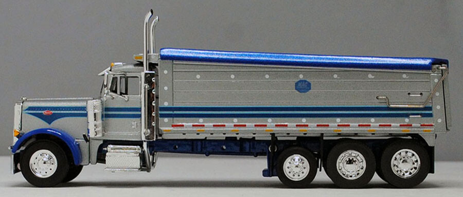 1/64 DCP Peterbilt Dump Truck 379 w/ Mac Dump Tri Axle Silve/Blue | eBay