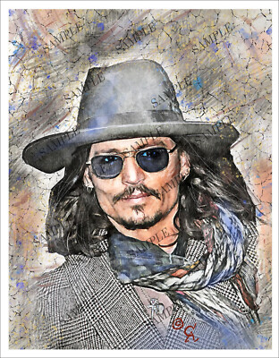 JOHNNY DEPP ACTOR MUSICIAN ART PRINT POSTER TRIBUTE COLLECTABLE ...