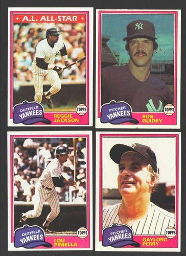 1981 TOPPS - NEW YORK YANKEES Team Set | eBay