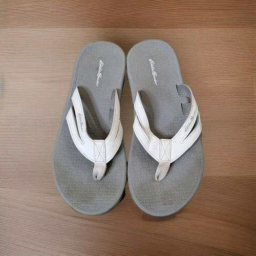 Eddie Bauer Break Point Flip Flops Sandals Womens Size 10 White & Gray ...