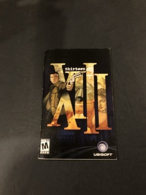 Thirteen ps2 Manual Only | eBay