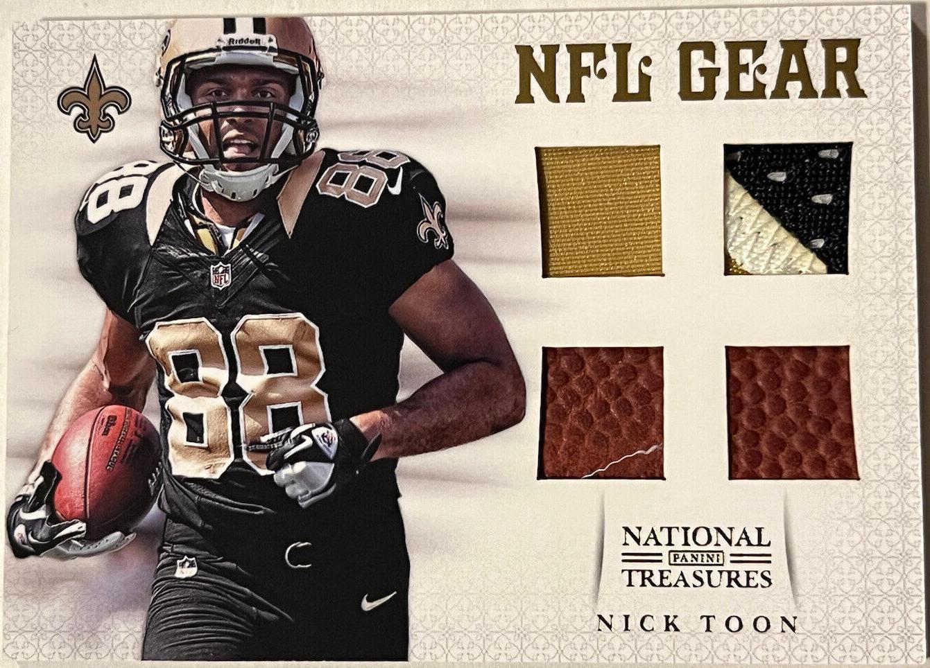 2012 Panini National Treasures - Nfl Gear Nick Toon #20 Quad Materials ...
