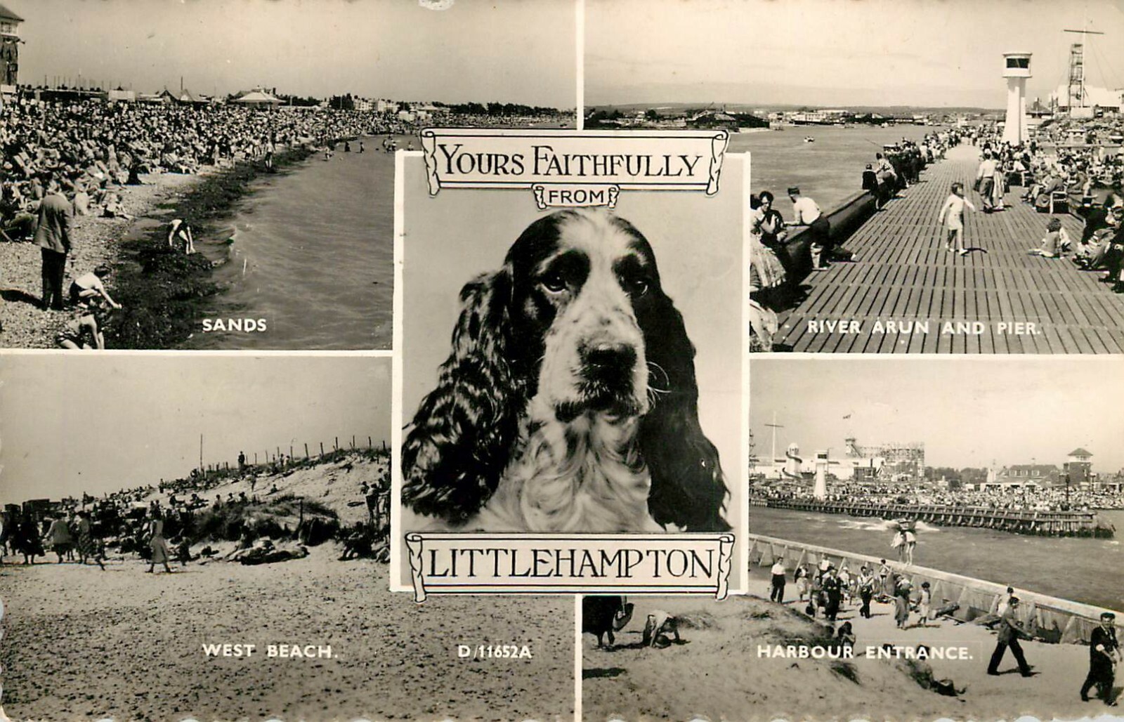 FAITHFULLY FROM LITTLEHAMPTON - NORMAN MULTIVIEW - REAL PHOTO POSTCARD ...