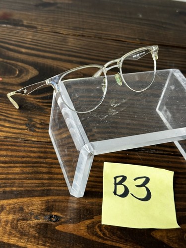 Ray-Ban Optics RB6396-2936 Mens Polished Silver Half Rim Square ...