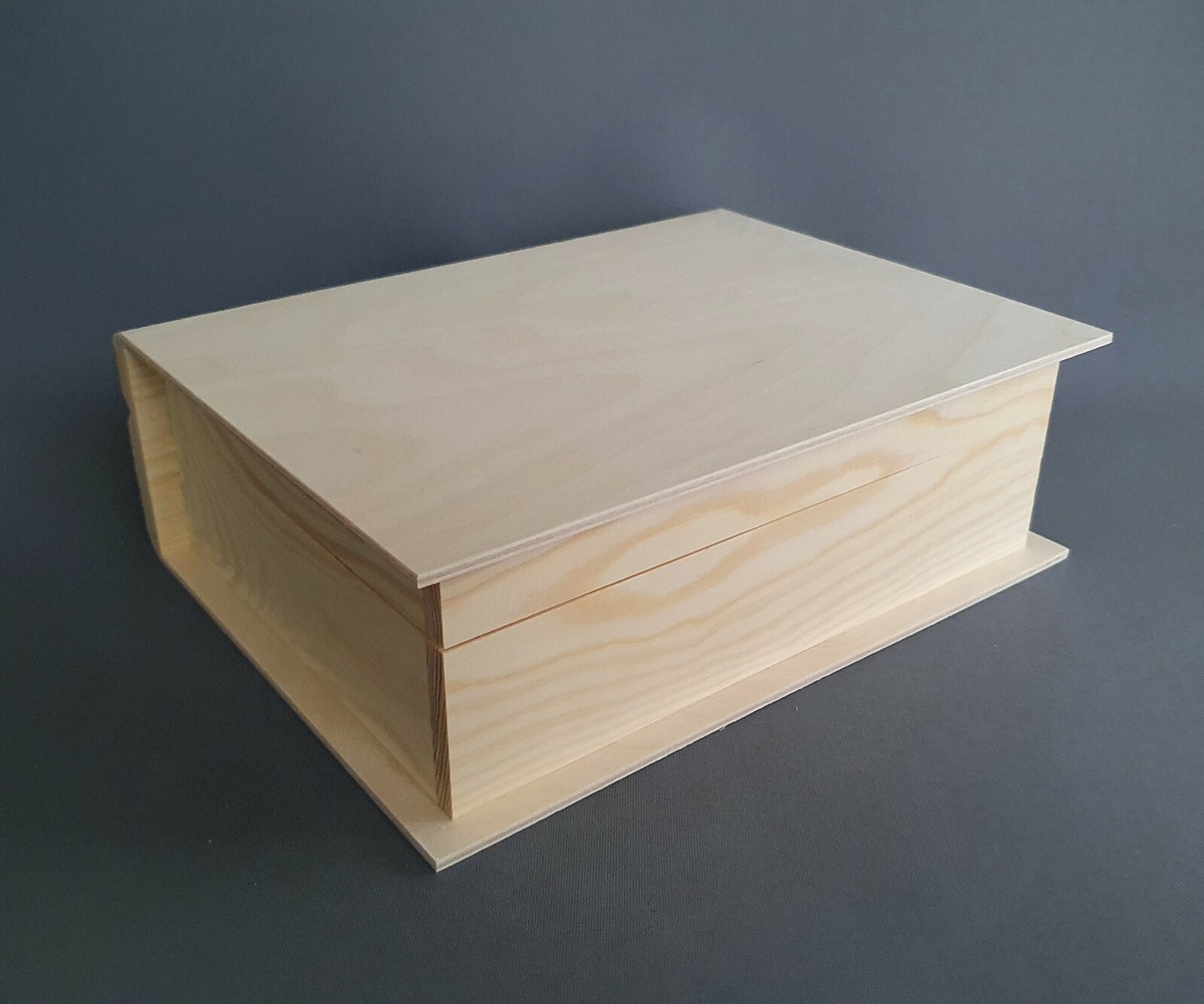 Unfinished Wood Book Box Laser Cut Wooden Book Cover Bundle Svg File