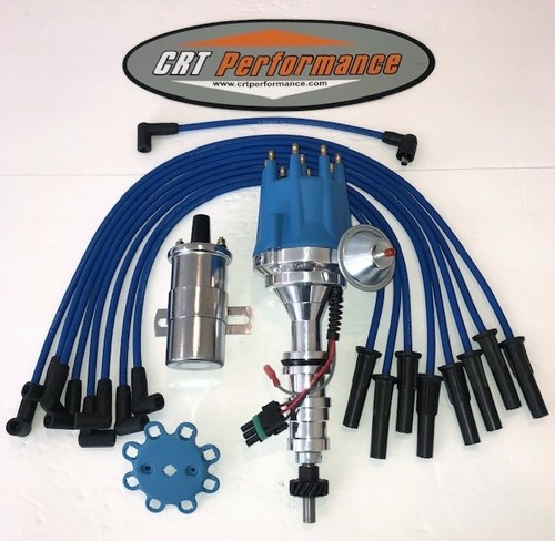 Small Cap FORD FE 352 390 427 428 BLUE HEI Distributor, 45K Coil & Plug ...