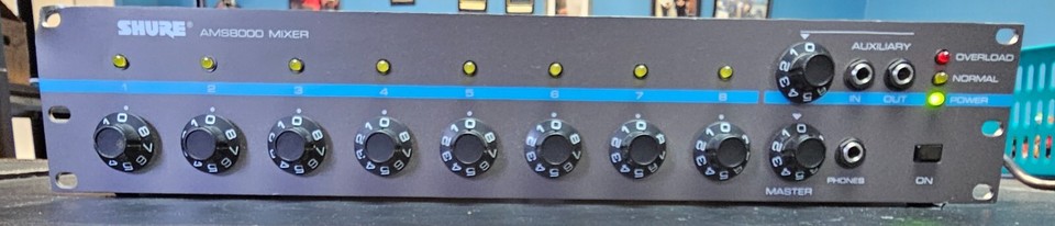 Shure AMS8000 Mixer 8 Channel Rackmount Automatic Microphone Mixer ...