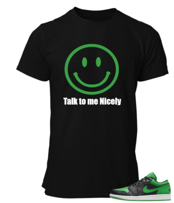 Tee to Match Air Jordan 1 Low Lucky Green Talk To me Nicely | eBay