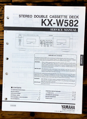 Yamaha KX-W582 Cassette Service Manual *Original* | eBay