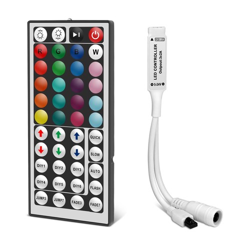 Mini 4 Pin Rgb Ir Led Controller 44 Keys For Smd 3528 5050 5630 Rgb Led ...