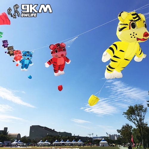 2.5m Tiger Kite Soft Inflatable Line Laundry Kite30D Ripstop Nylon Kite ...