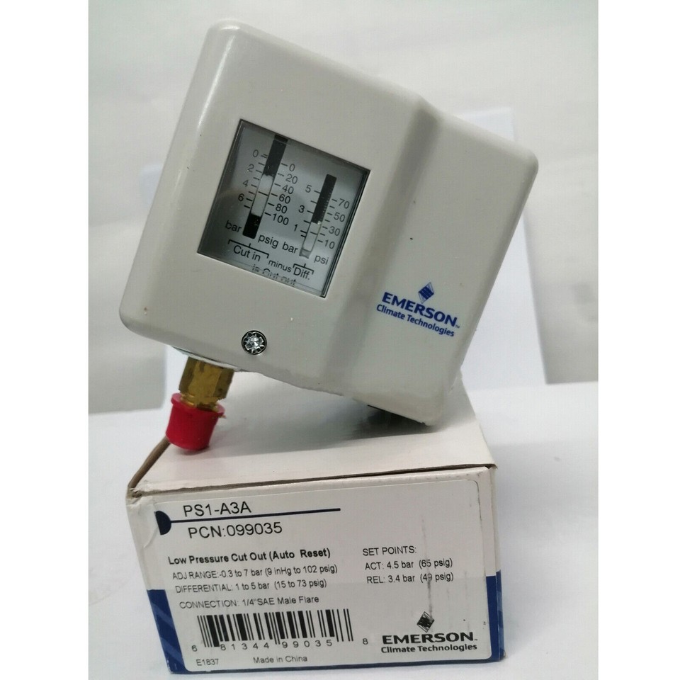NEW EMERSON PS1-A3A Pressure Switch PS1A3A -in box | eBay