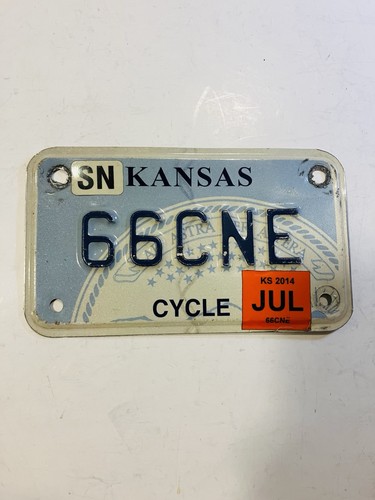 KANSAS MOTORCYCLE LICENSE PLATE STATE SEAL EXPIRED SOUVENIR DECOR | eBay