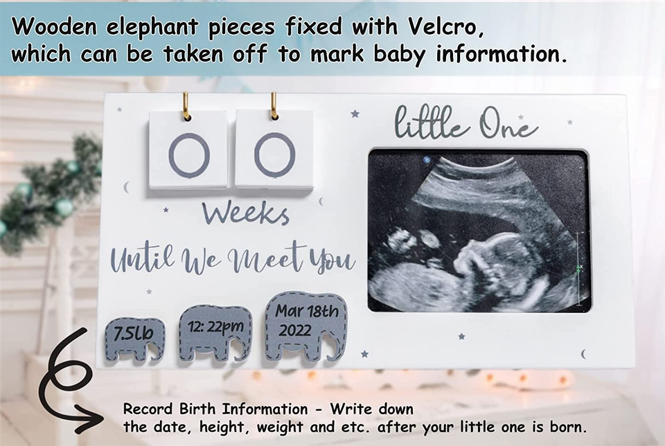Sonogram Picture Frame, Ultrasound Photo Frame with Baby Countdown ...