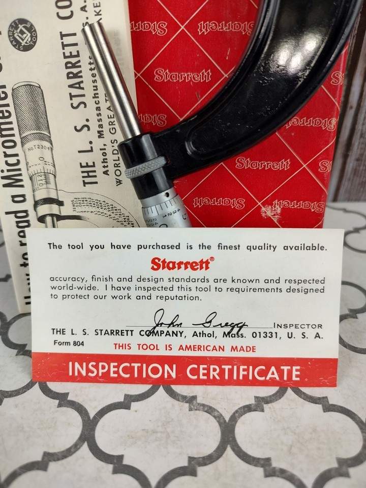 Vintage STARRETT No. 436 2”-3" Outside Micrometer Made In USA (USED ...