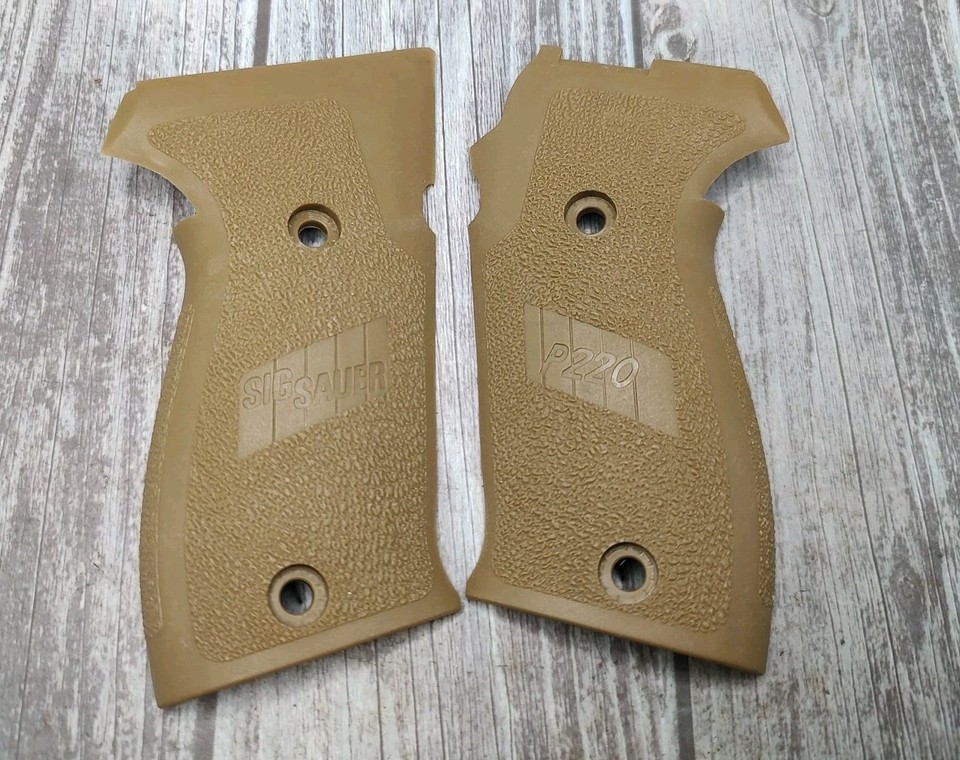 Sig Sauer P220 Grips Factory Classic 2007 FDE Light Stippled Flat Dark ...