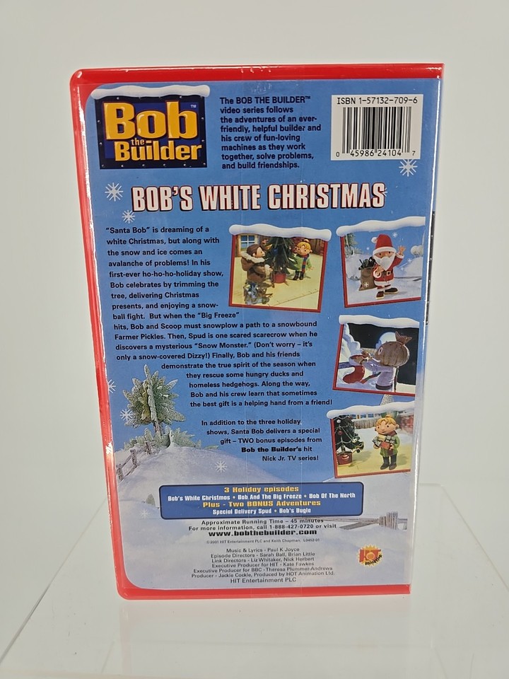 Bob the Builder - Bob's White Christmas VHS 2001 Clamshell **SEALED w ...
