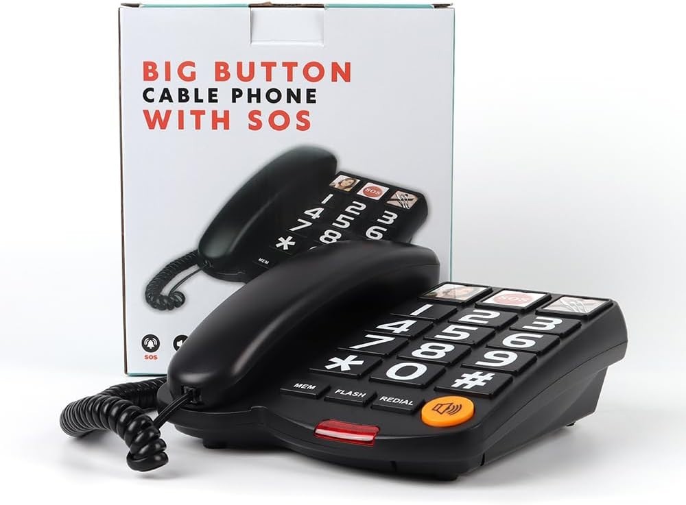 Big Button Phone for Seniors, Large Button Phones for Elderly with ...