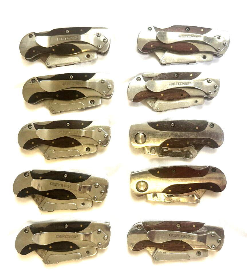 One (1) CRAFTSMAN Utility Box Cutter Knife Wood Lockback 2 5/8" Closed ...