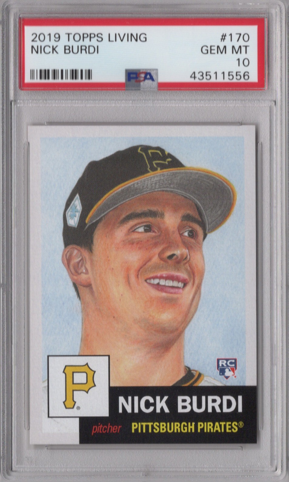 Nick Burdi 2019 Topps Living PSA 10 Gem Mint Graded Card Pirates Rookie ...