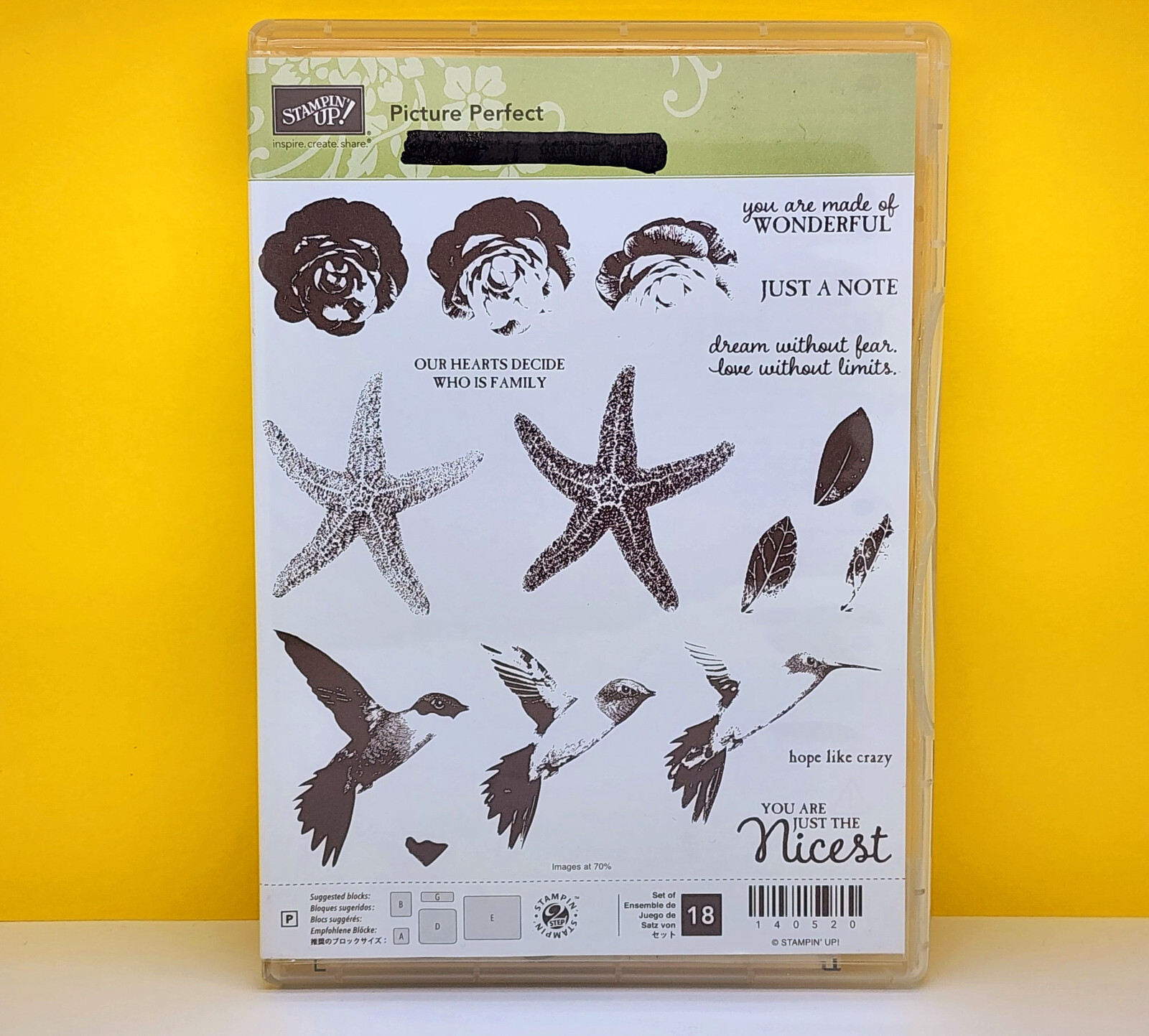 RETIRED Stampin Up Picture Perfect Stamp Set Starfish Hummingbird ...