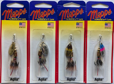 4 - Mepps Aglia Spinner - 1/8 oz.- Four Popular Colors! | eBay