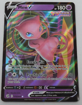 Pokemon TCG Fusion Strike Mew V 113/264 NM | eBay