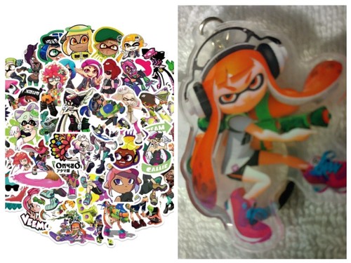 50pcs Splatoon 3 Stickers And Keychain Car Laptop Motorcycle Skateboard ...