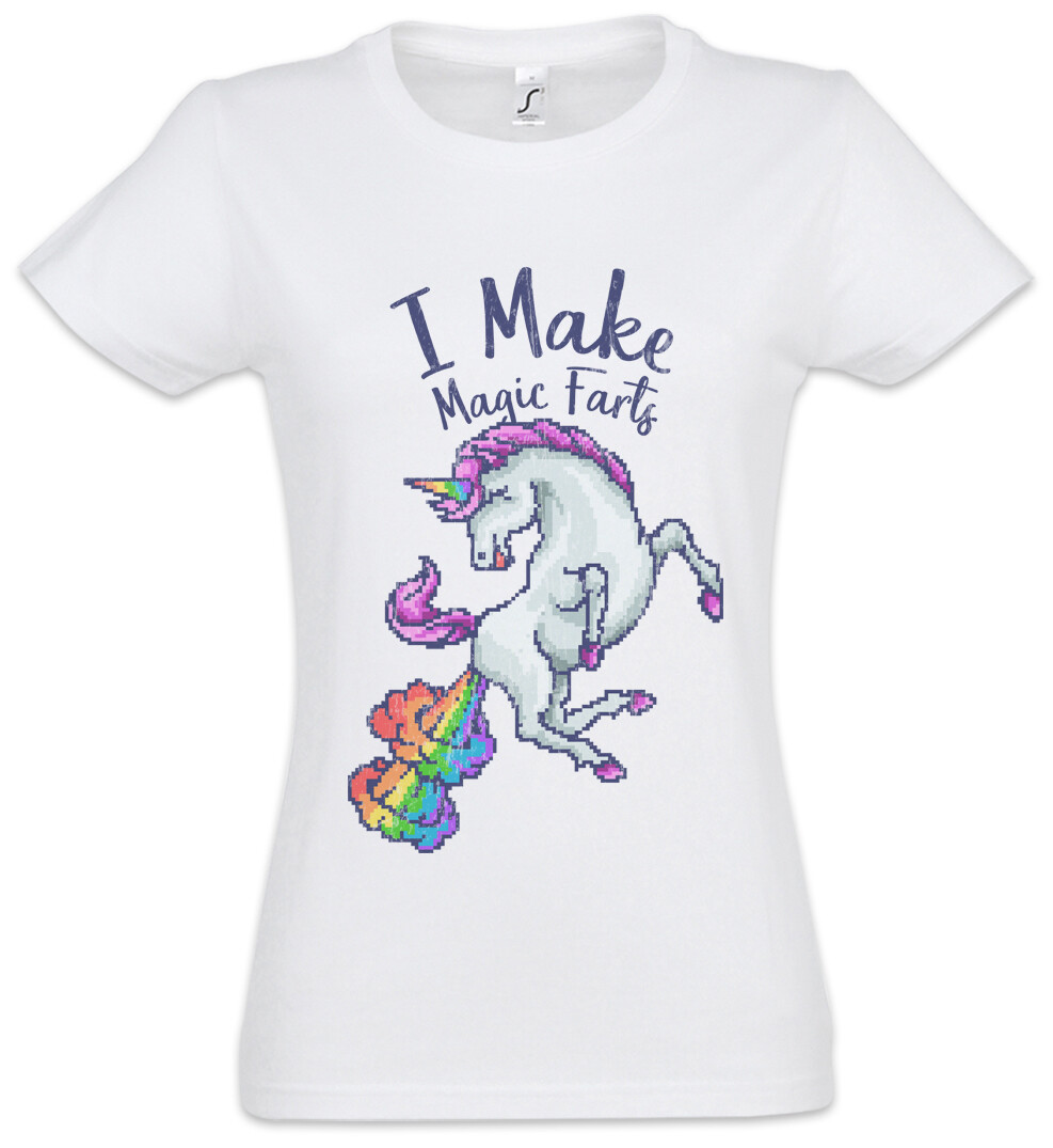 I Make Magic Farts Women T-Shirt Farting Unicorn Fun Geek Nerd Pixel ...