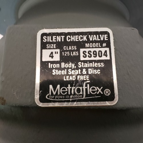 METRAFLEX SS904 CLASS 125lbs Size 4inch IRON WAFER SILENT CHECK VALVE ...
