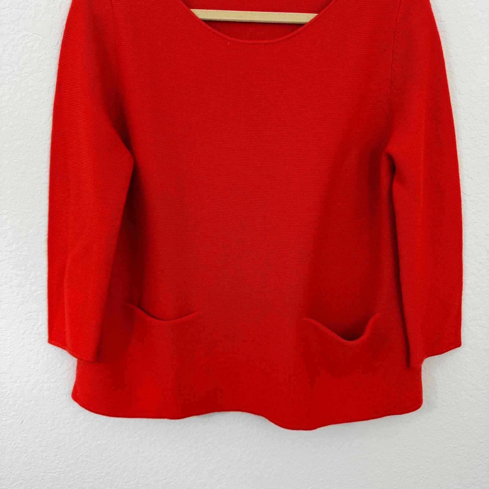 COS Women's 100% Merino Wool Knit Sweater Orange Size… - Gem