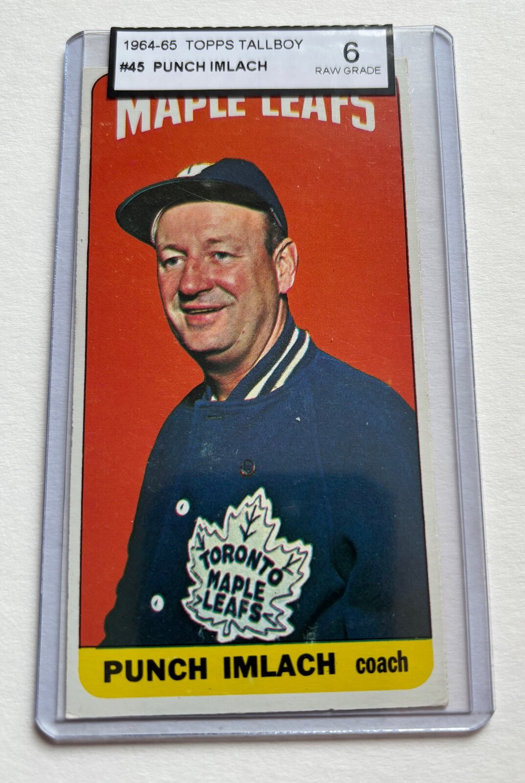 GEORGE (PUNCH) IMLACH 1964-65 TOPPS #45 TALL BOYS / TORONTO MAPLE LEAFS ...