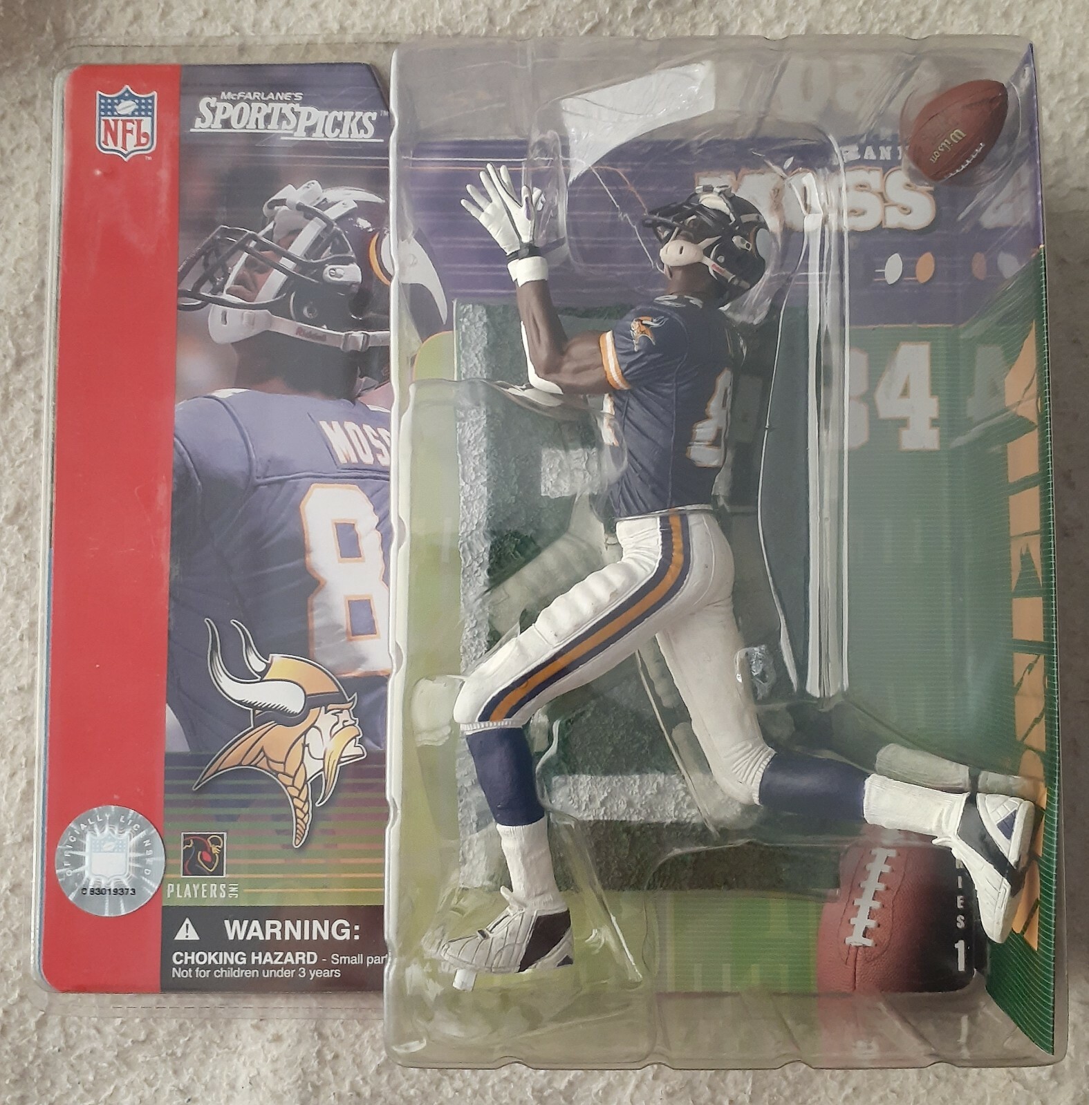 McFarlane NFL Series 1 Randy Moss Variation Figure Vikings "R Moss ...