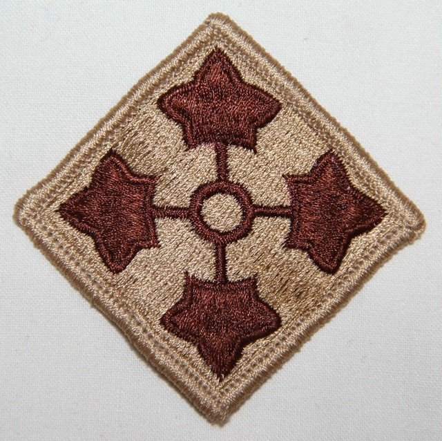 ORIGINAL U.S. ARMY 4TH INFANTRY DIVISION PATCH, DESERT SUBDUED | eBay
