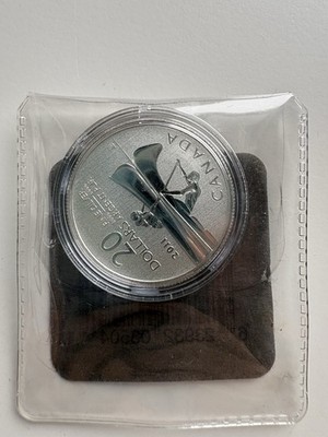 2011 Canada Royal Canadian Mint .9999 Silver Canoe $20 - Sealed RCM ...