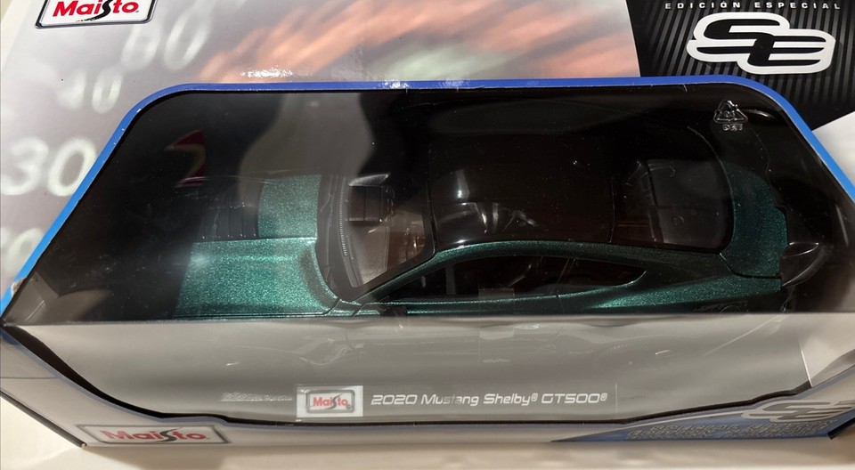 Maisto 2020 Mustang Shelby GT500 Diecast Metallic Green With Black 1:18 ...
