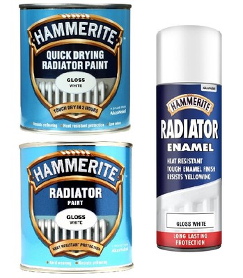 Hammerite - Radiator Enamel Metal Paint White - Satin or Gloss | eBay UK