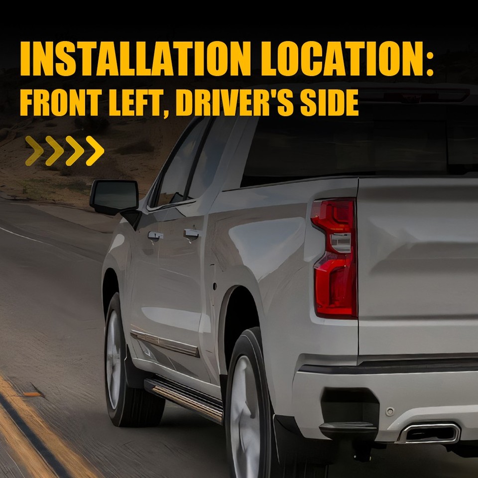 For 2019-2024 Chverolet Silverado Mirror Glass Heated Driver Left Side ...