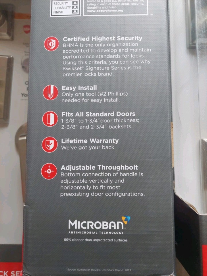 NEW KWIKSET SIGNATURE SATIN NICKEL FRONT ENTRY DOOR LOCK SET SMARTKEY ...