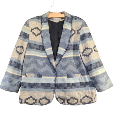 Carolina Colours Women's Blazer Suit Jacket Multi XL Southwestern Aztec ...