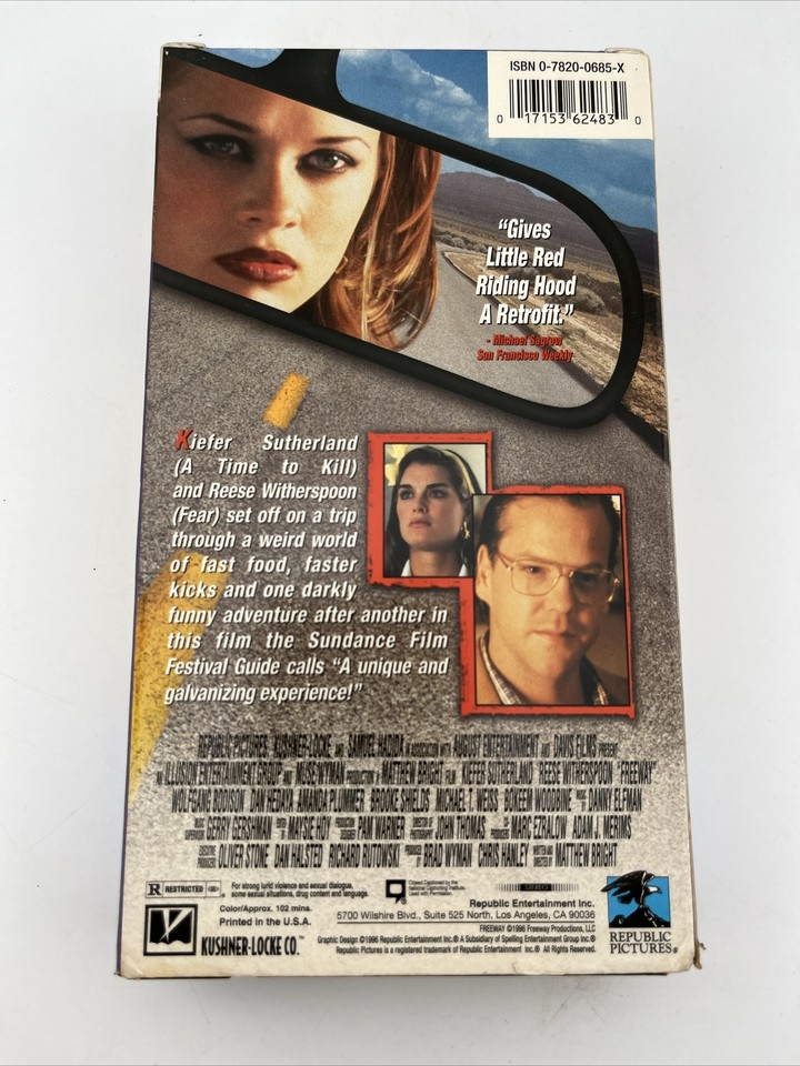 Freeway (VHS, 1997) Kiefer Sutherland, Reese Witherspoon 17153624830 | eBay