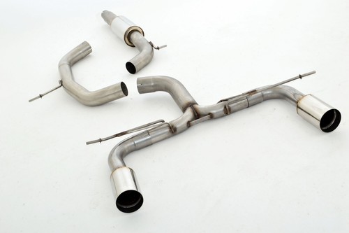 FMS 76mm Sistema Duplex Marmitta Scarico per Seat Leon 1P Fr / Cupra ...