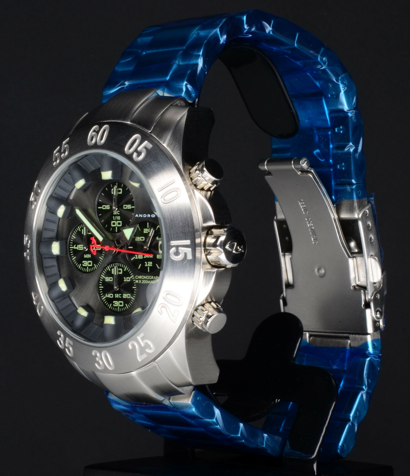 NEW Android AD693BGR Tunnelgraph Chronograph Gray Green Watch Stainless ...